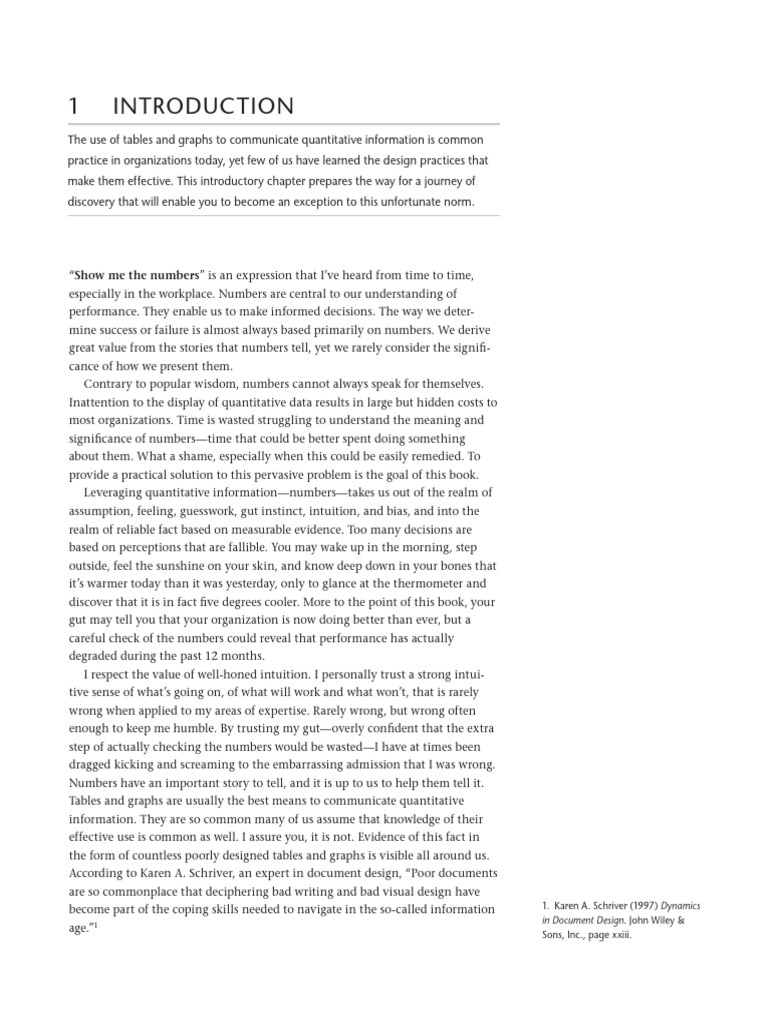 Few ch01 Show Me The Numbers | PDF | Information | Cognition