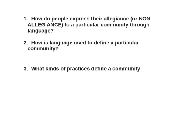 Language and Community Identity | PDF