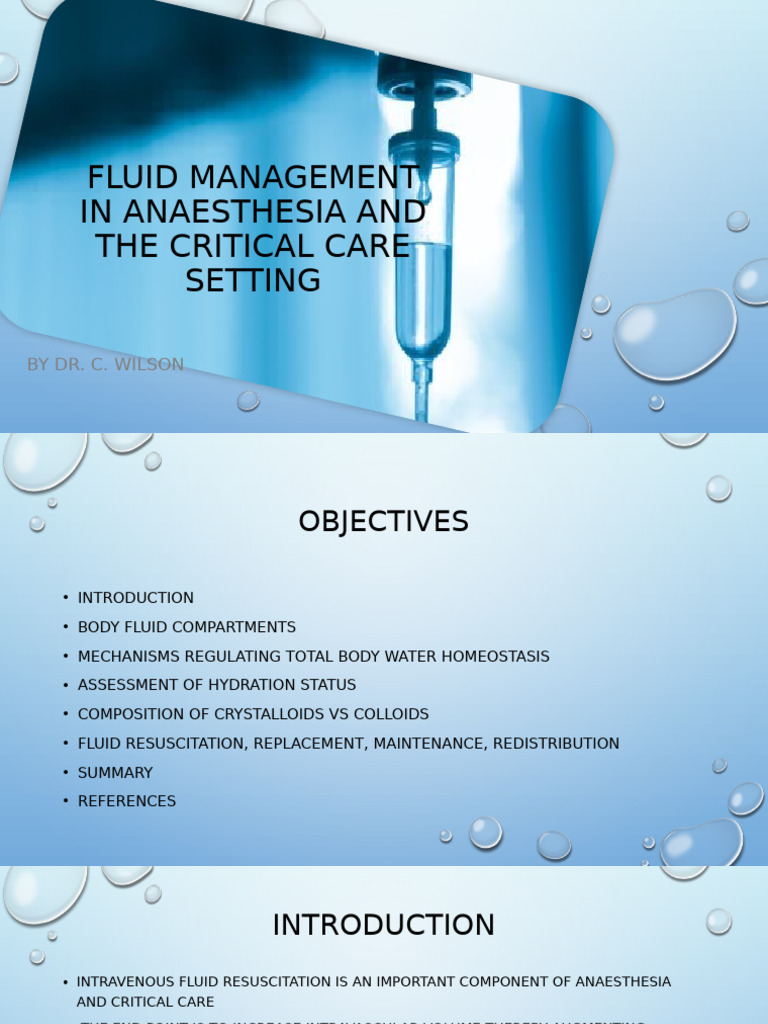 Fluid Resuscitation in Critical Care | PDF | Medical Specialties ...
