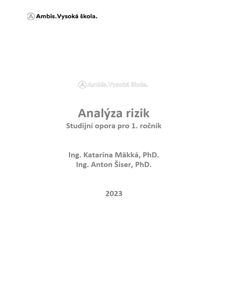 Studijna_opora_Analyza_rizik | PDF
