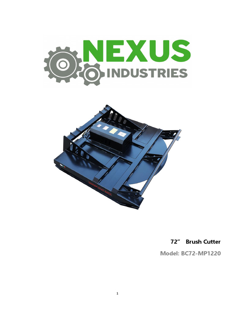 BC72 Brush Cutter Maintenance Manual | PDF | Machines | Mechanical ...