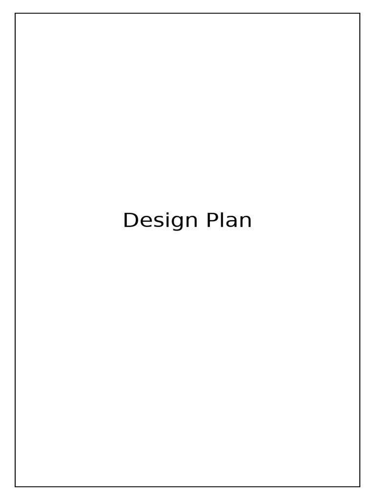 Design Plan | PDF