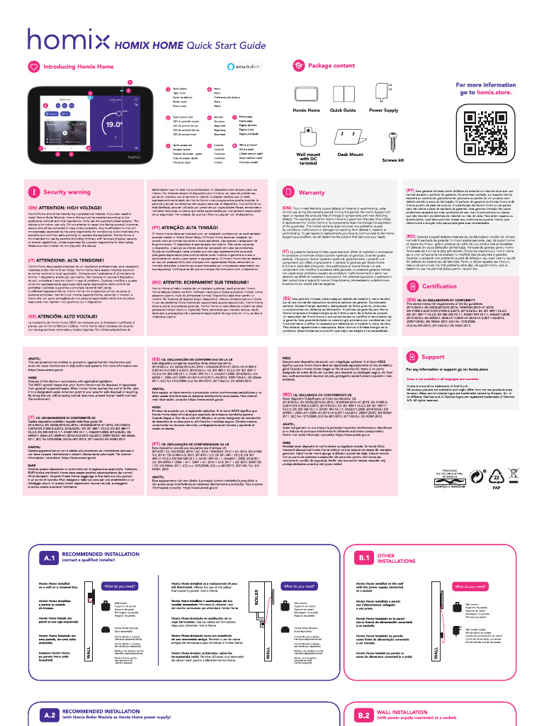 Manual Homix Home Hub | PDF