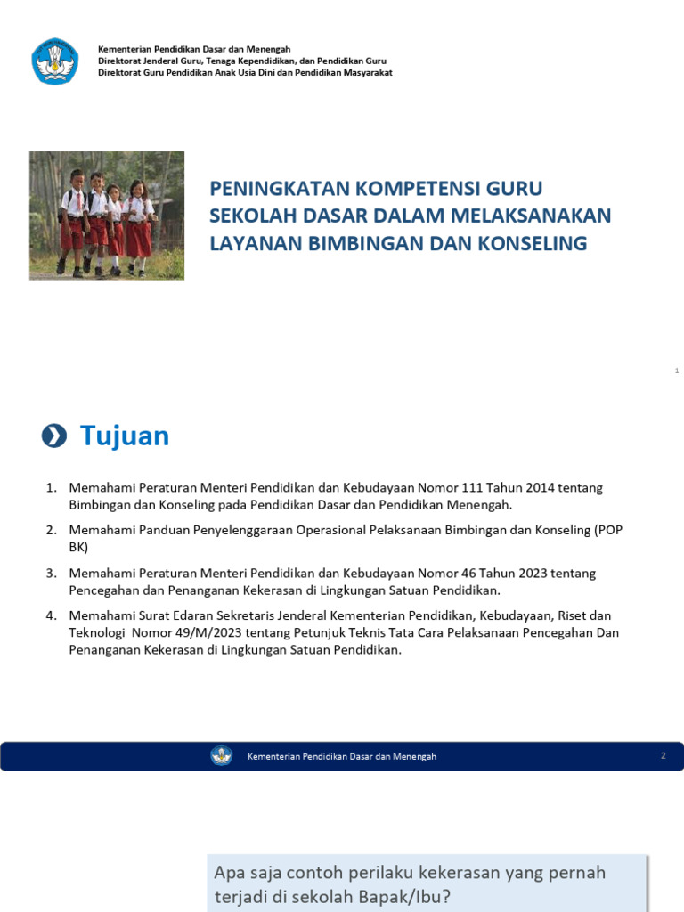 Peningkatan Kompetensi Guru BK SD | PDF