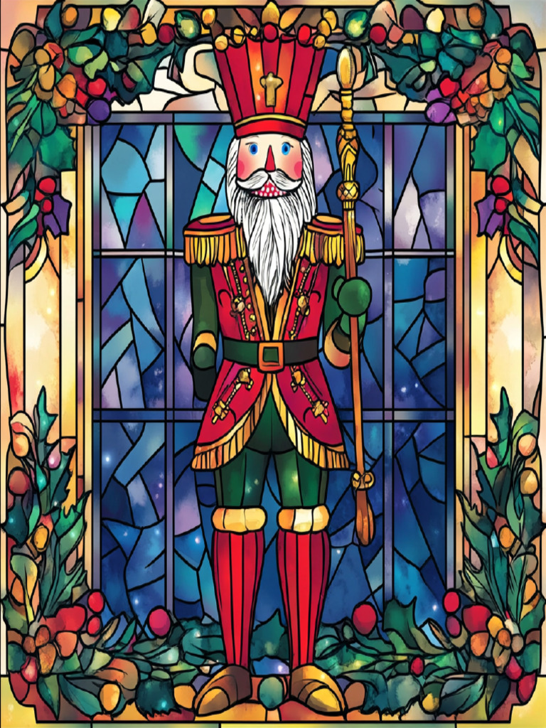 Christmas Nutcracker Stained Glass | PDF