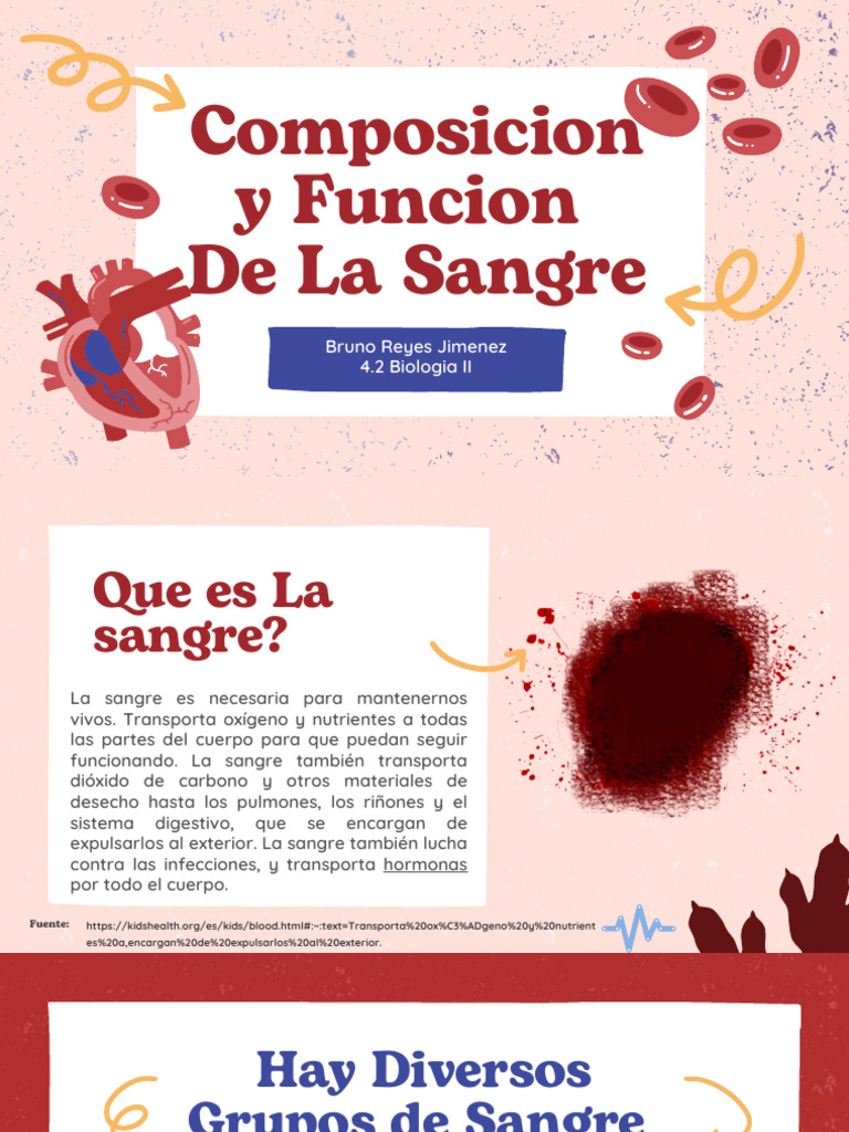 Función y Composición de La Sangre | PDF | Sangre | Fisiología
