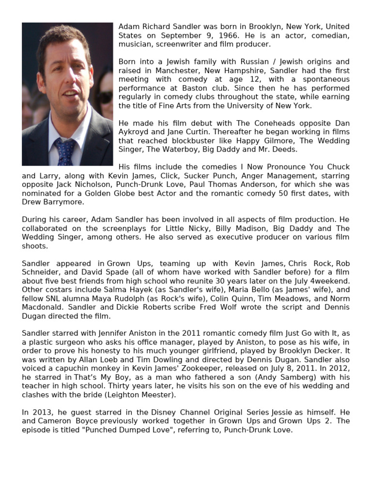 Adam Richard Sandler | PDF