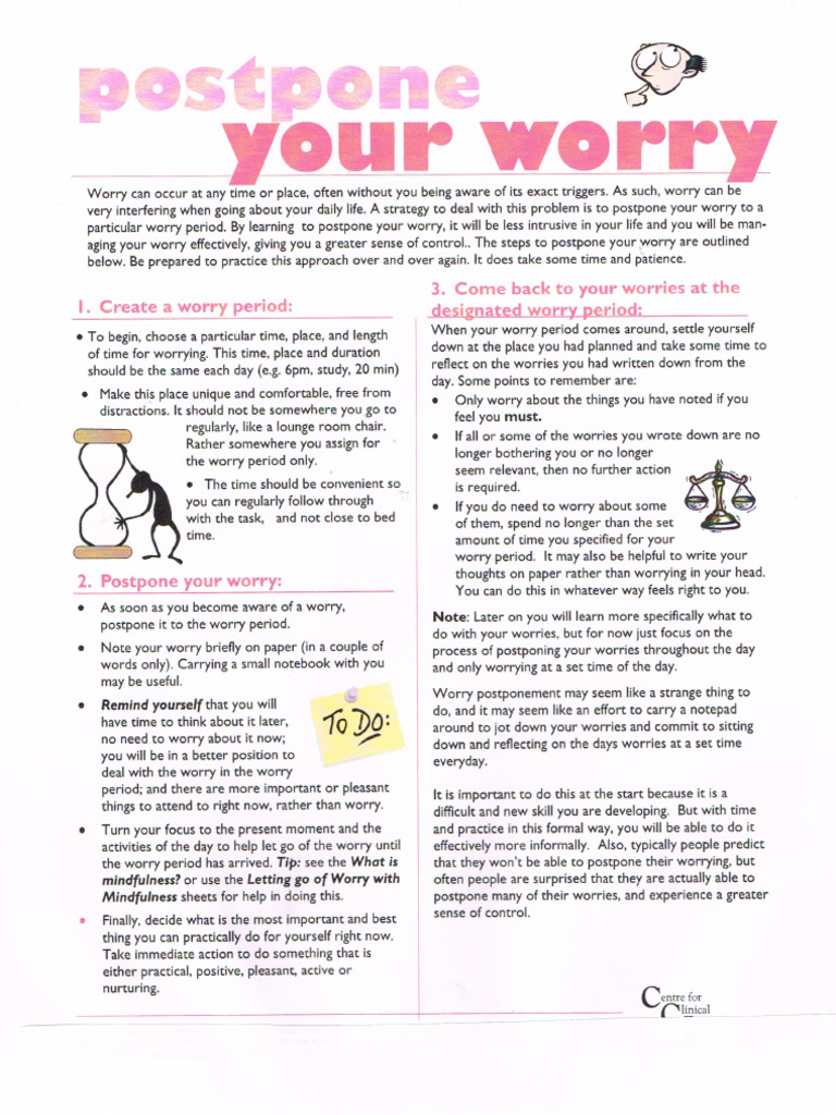 Postpone Your Worry | PDF