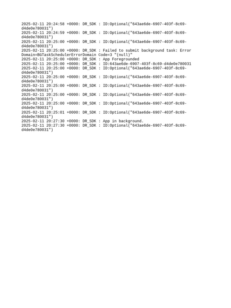 Digital Reef SDKLog | PDF
