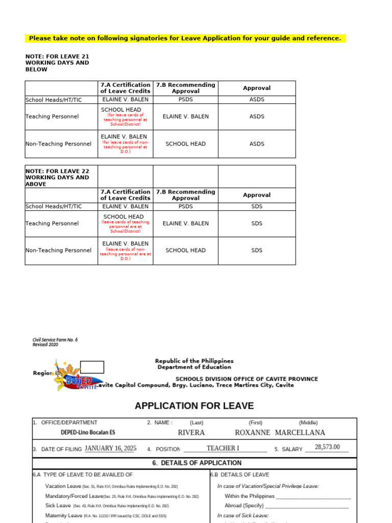 Form6 Leave | PDF | Welfare | Social Programs