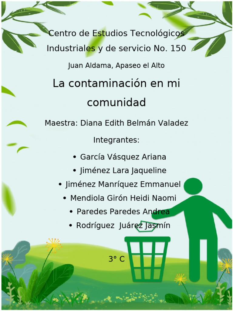 Contaminacion Proyecto | PDF | Contaminación | El plastico