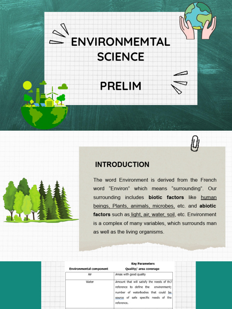 Envi Sci Prelim | PDF | Soil | Ecosystem