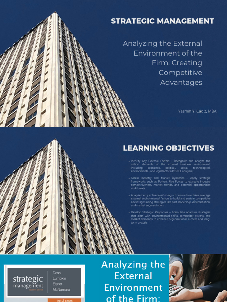 2.analyzing The External Environment of The Firm Creating Competitive Advantages 11 | PDF