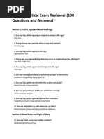 LTO Drivers License Exam Reviewer With Answer | PDF