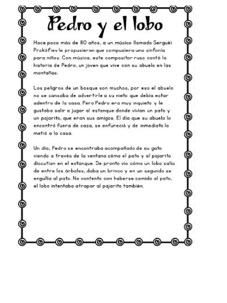 Pedro y El Lobo | PDF