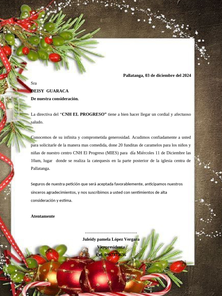 OFICIO PARA PREMIOS NAVIDAD (Recuperado Automáticamente) | PDF