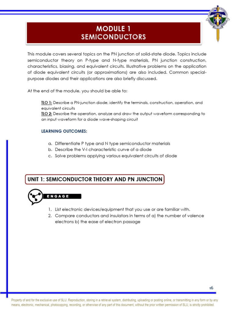 Module 1 Semiconductor | PDF | P–N Junction | Anode