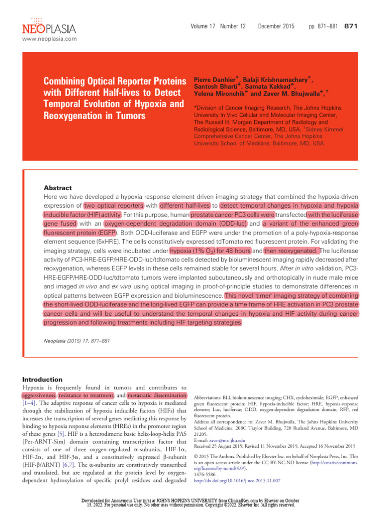 Combining Optical Reporter Proteins 6 | PDF | Green Fluorescent Protein ...