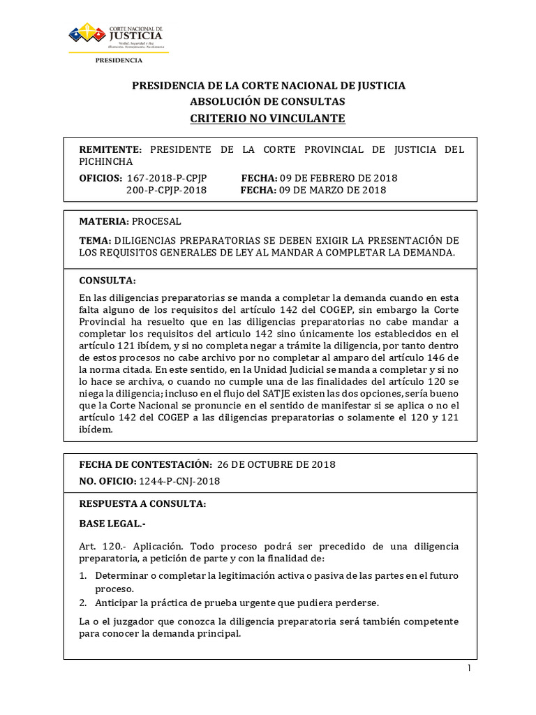 Diligencias Preparatorias y COGEP | PDF | Demanda judicial | Apelación