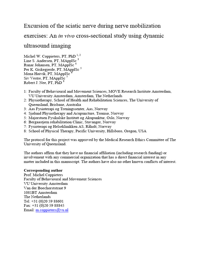 Coppieters Et Al. - 2015 - Excursion of The Sciatic Nerve During Nerve ...