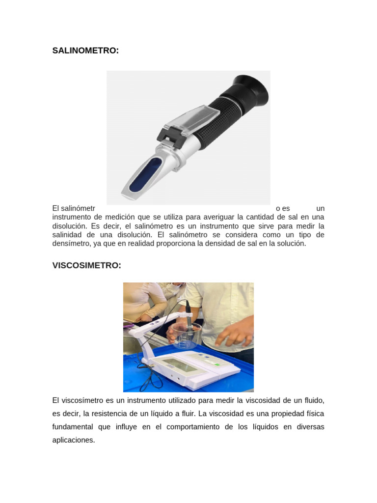 Medición de salinidad y viscosidad | PDF