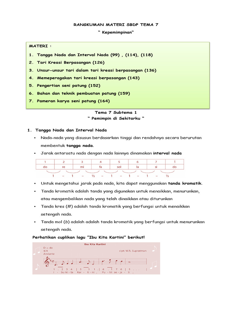 Materi SBDP Tema 7 | PDF