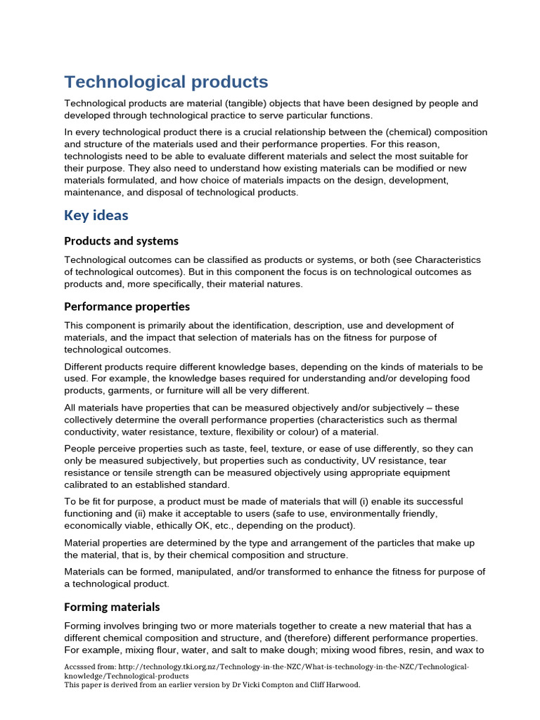 Key Aspects of Technological Products | PDF | Fibre Reinforced Plastic ...