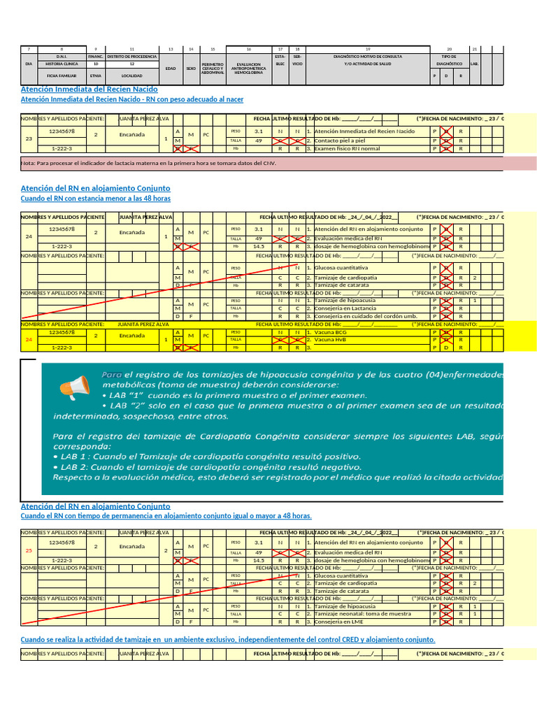 Cartilla His Cred Normal Actualizado Nueva | PDF | Enfermedades y trastornos humanos ...