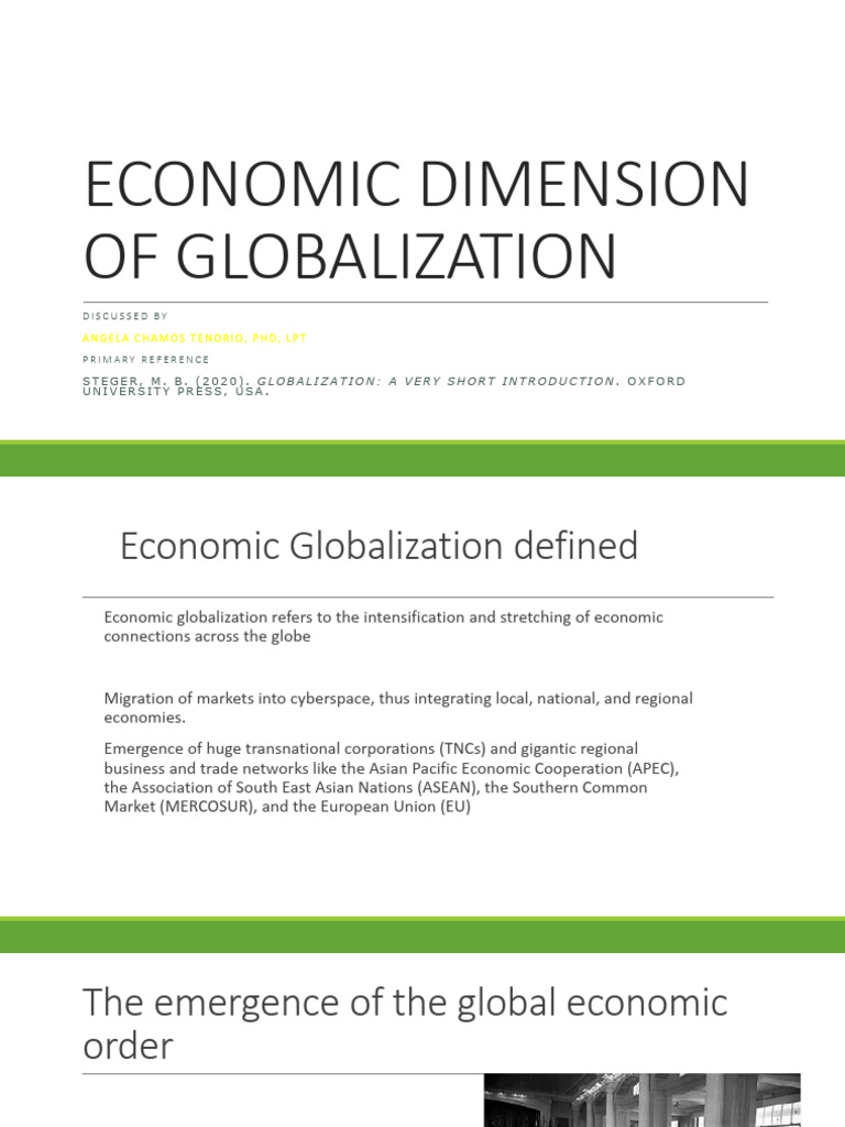 Lecture 3 Economic Dimension of Globalization | PDF | Bretton Woods ...