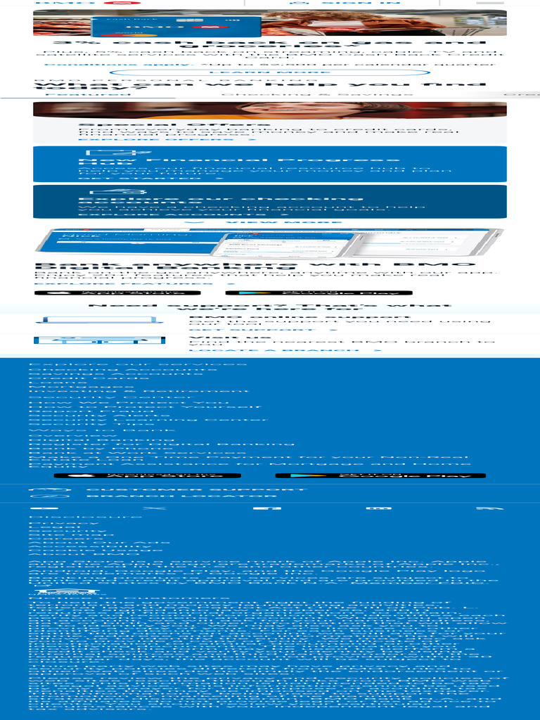 BMO Personal Banking Overview | PDF | Banks | Credit Card