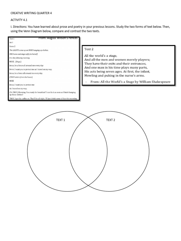 Creative Writing: Prose vs. Poetry Analysis | PDF