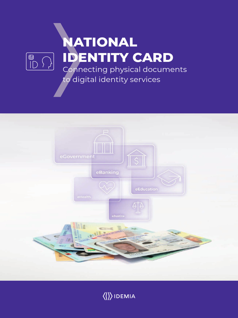National Identity Card Idemia Brochure 202111 | PDF | Identity Document | Authentication