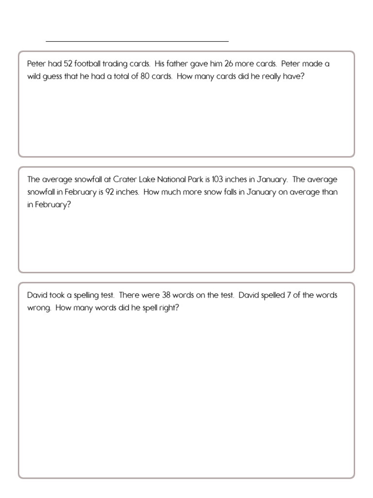 Math Worksheets for Week of May 26 | PDF