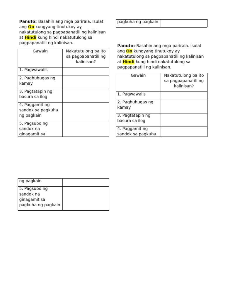Reading Ang Writing Evaluation | PDF