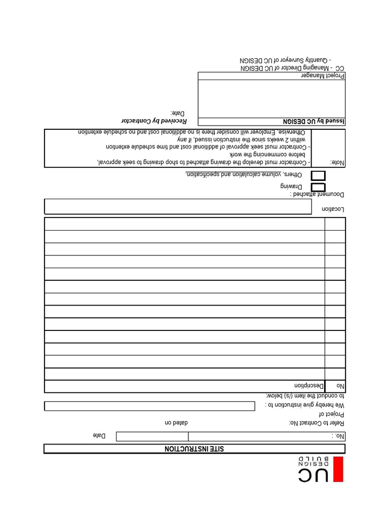 Site Instruction_form (2) | PDF