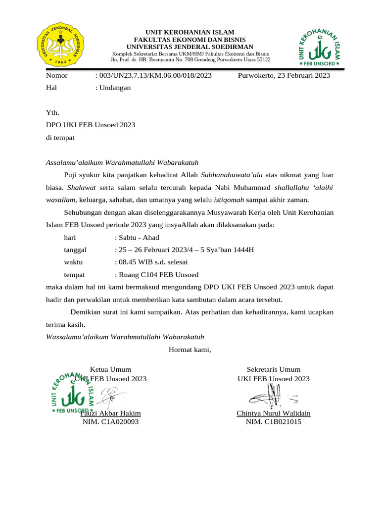 Undangan Musker DPO | PDF