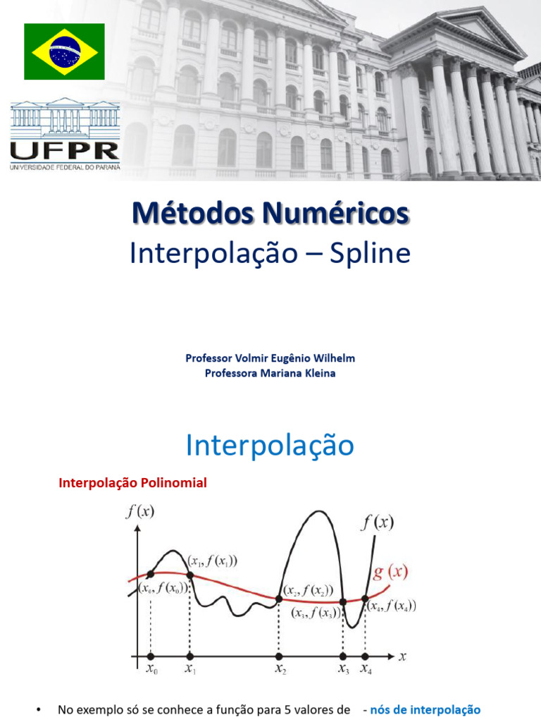 MN_14_spline_ppt | PDF | Interpolação | Polinomial
