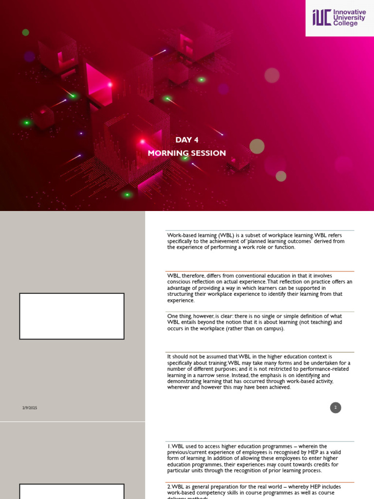 SS (Module 3 - 03) Credit Distribution (Work Based Learning - WBL) | PDF | Learning | Employment