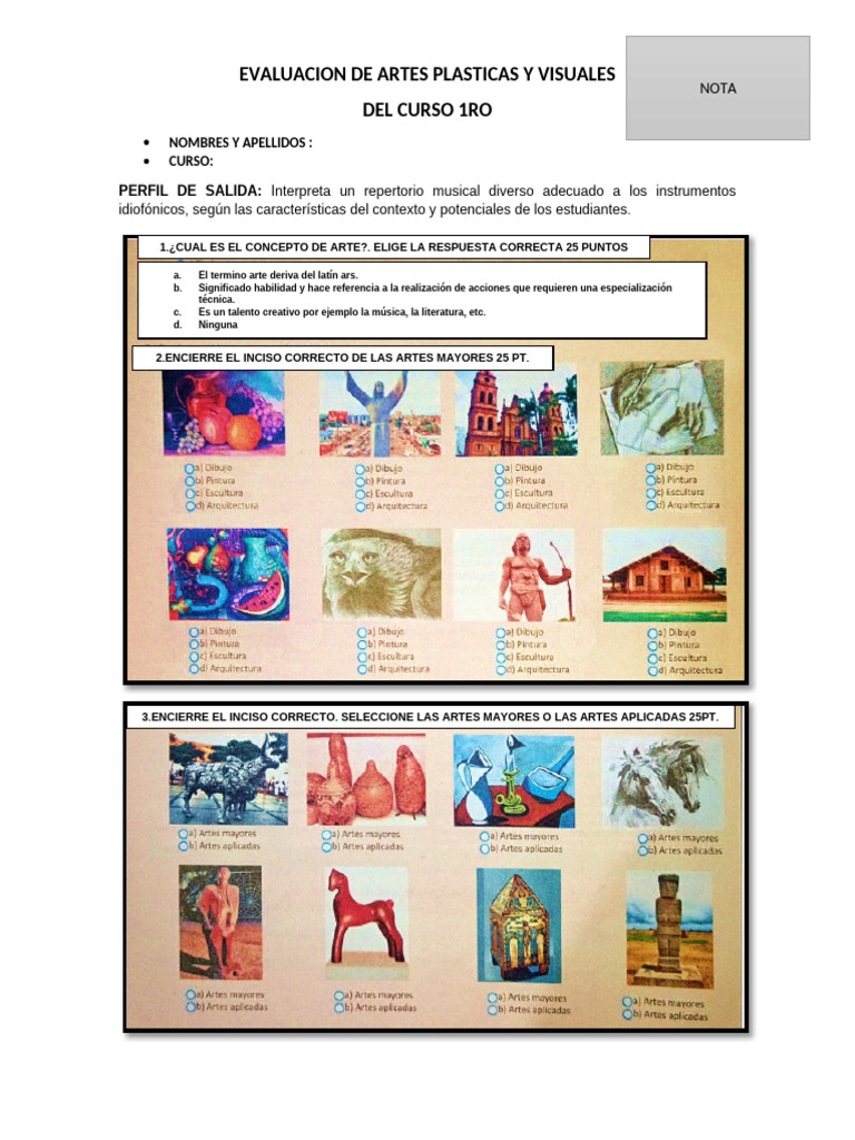 EXAMEN ARTE FINAL | PDF