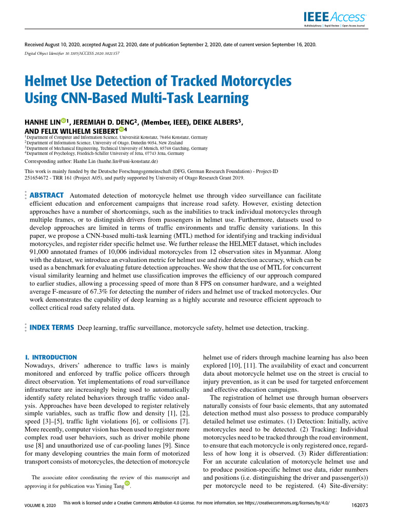 CNN-Based Motorcycle Helmet Detection | PDF | Deep Learning | Applied ...