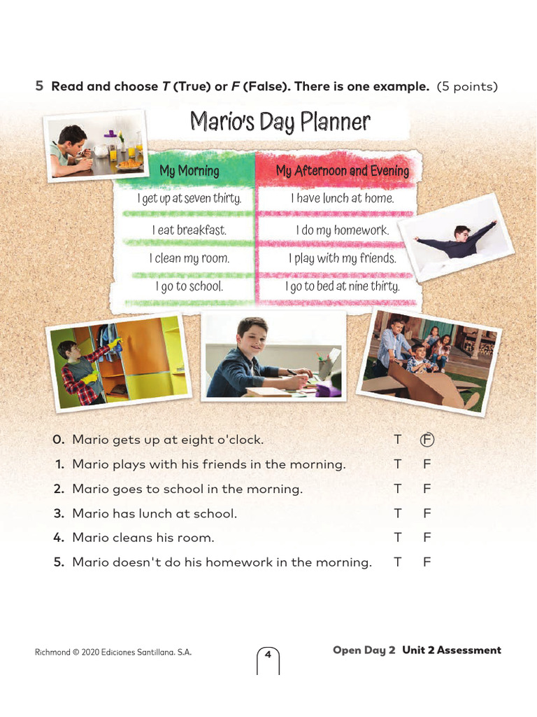 Open Day 2 Assessment Unit 2 | PDF