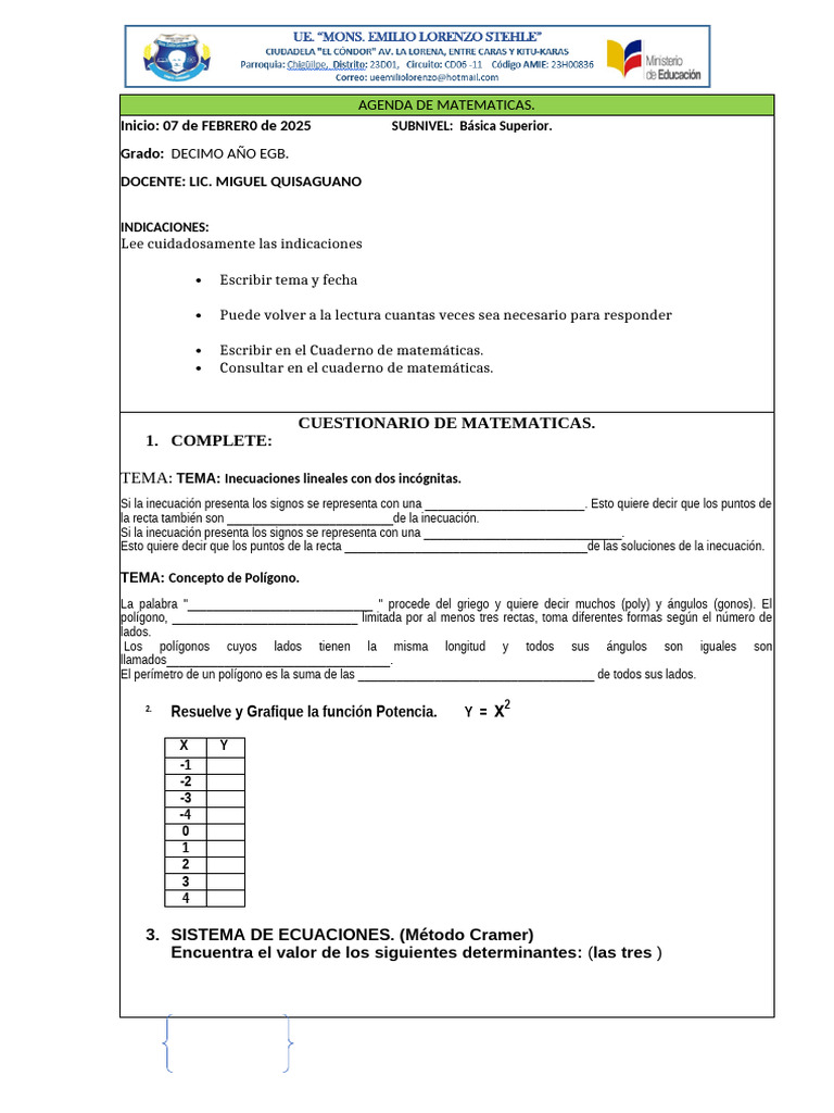 Decimo Año EGB. | PDF