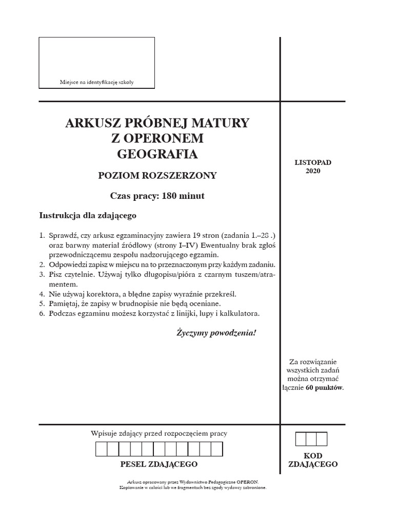 N7374_Geografia_Arkusz | PDF