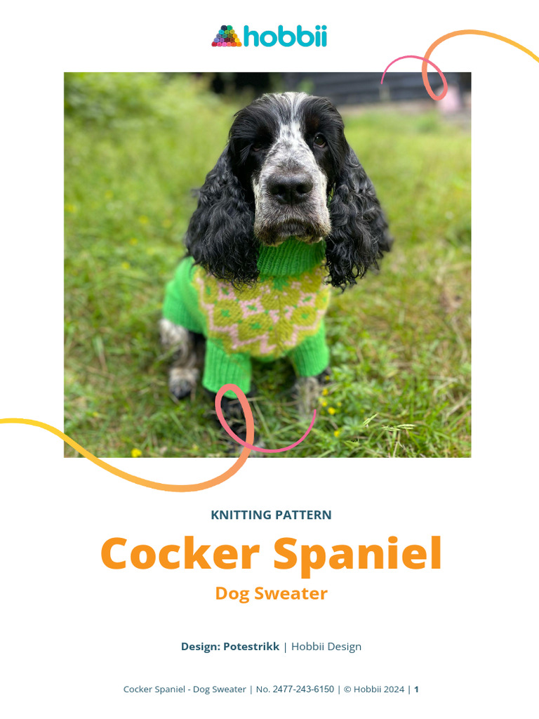 Cocker Spaniel Dog Sweater Us | PDF | Knitting | Basic Knitted Fabrics
