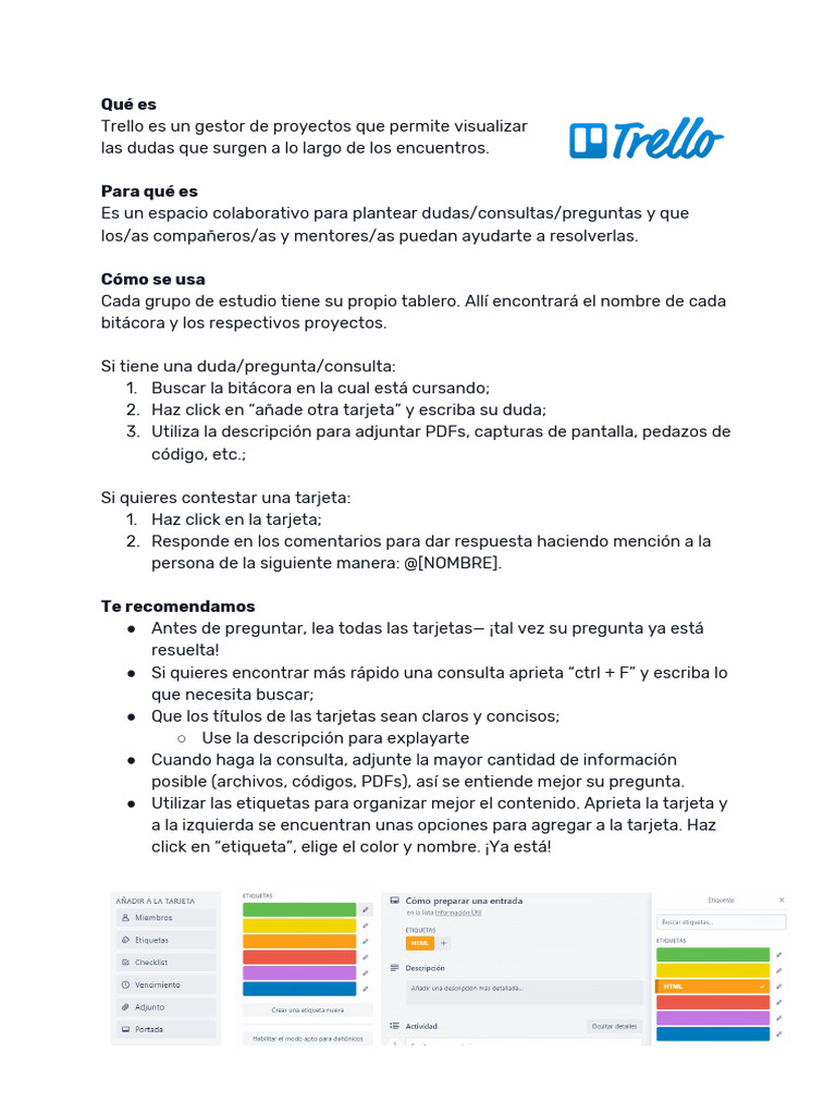 Trello_Instructivo | PDF