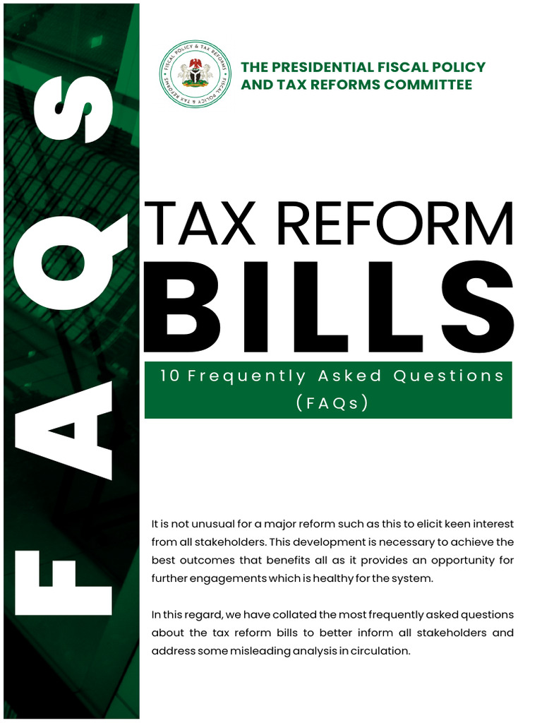 Tax Reform Bill FAQ | PDF | Taxes | Value Added Tax