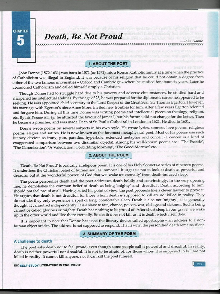 Death, Be Not Proud | PDF