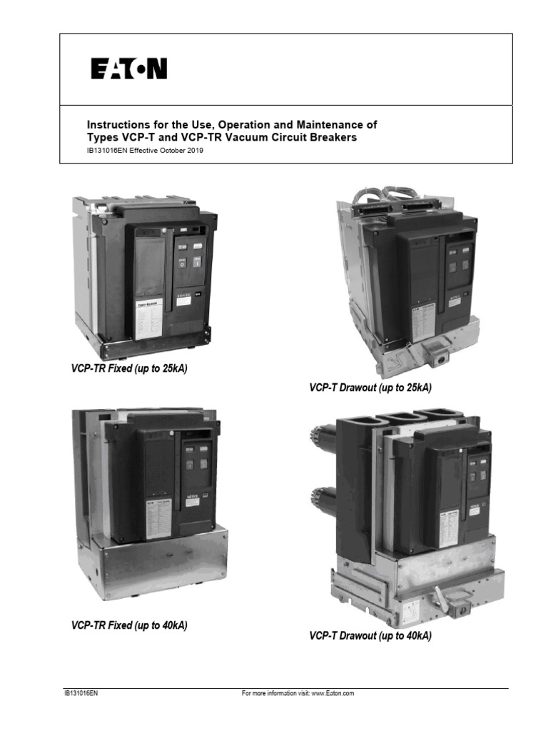 Vcp t Vcp Tr Instruction Book Ib131016en | PDF | Electrical Connector | Electrical Components