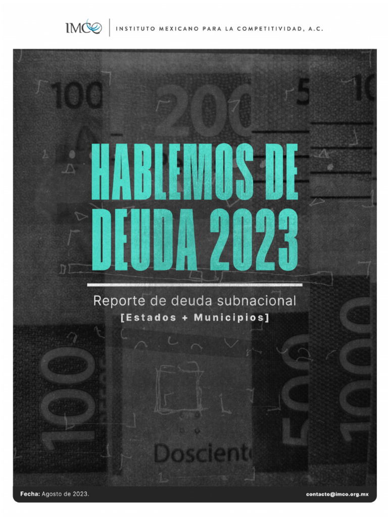 Hablemos-De-Deuda Reporte 20230822 | PDF | Deuda | México