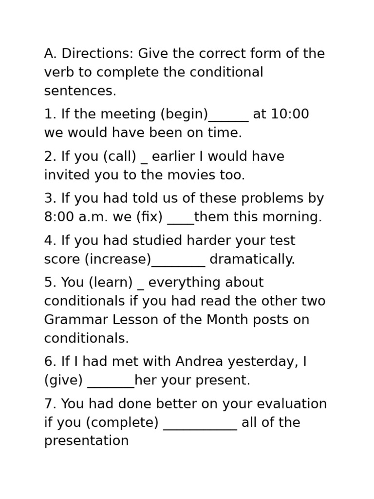 Remedial On Conditionals | PDF